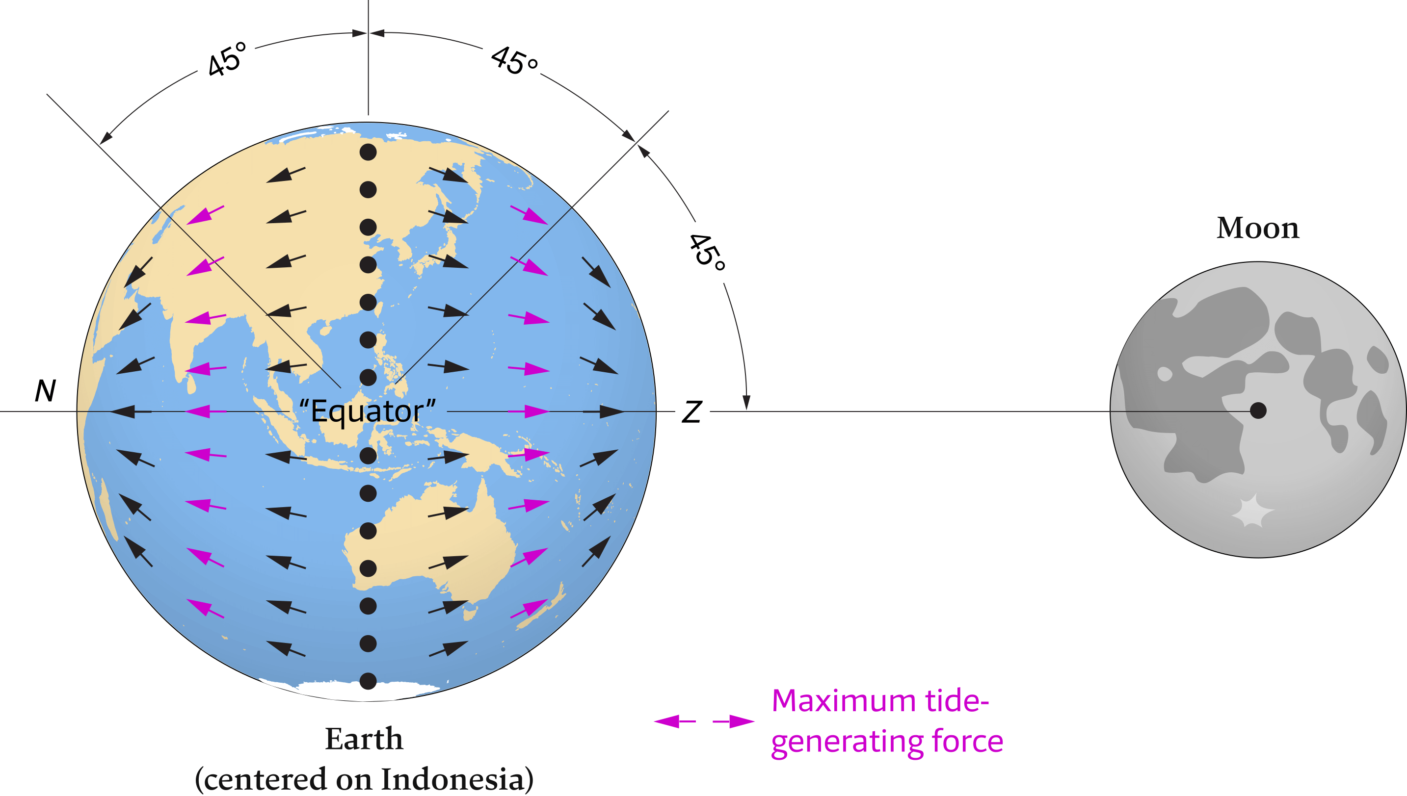 The astronomical origin of tides for sailors.