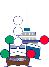 Lights and shapes for marine navigation.
